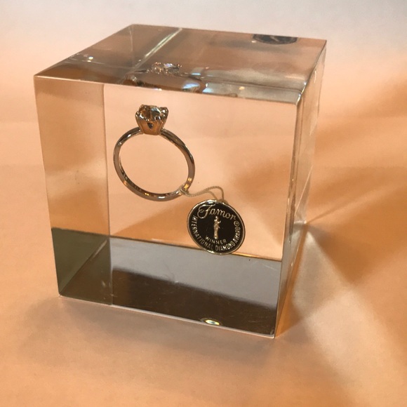 Accents | Famor Diamond Ring Paperweight 2x2 Cube | Poshmark